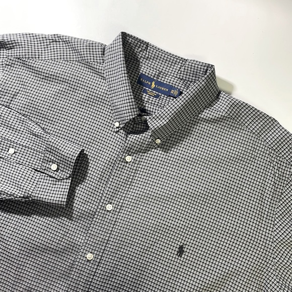 Polo by Ralph Lauren | Shirts | Polo By Ralph Lauren Mens 3xb Big Black White Stretch Check ...